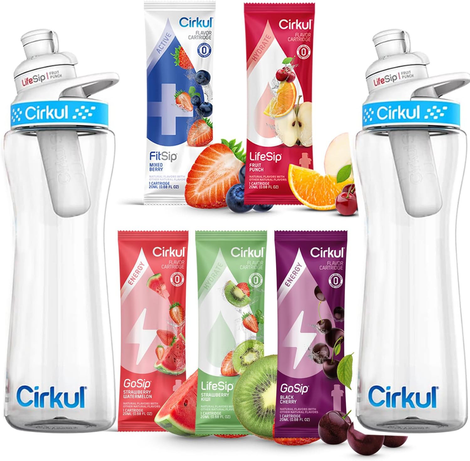 Amazon.com: Cirkul 22-oz. Plastic Water Bottle Starter Kit With Blue ...