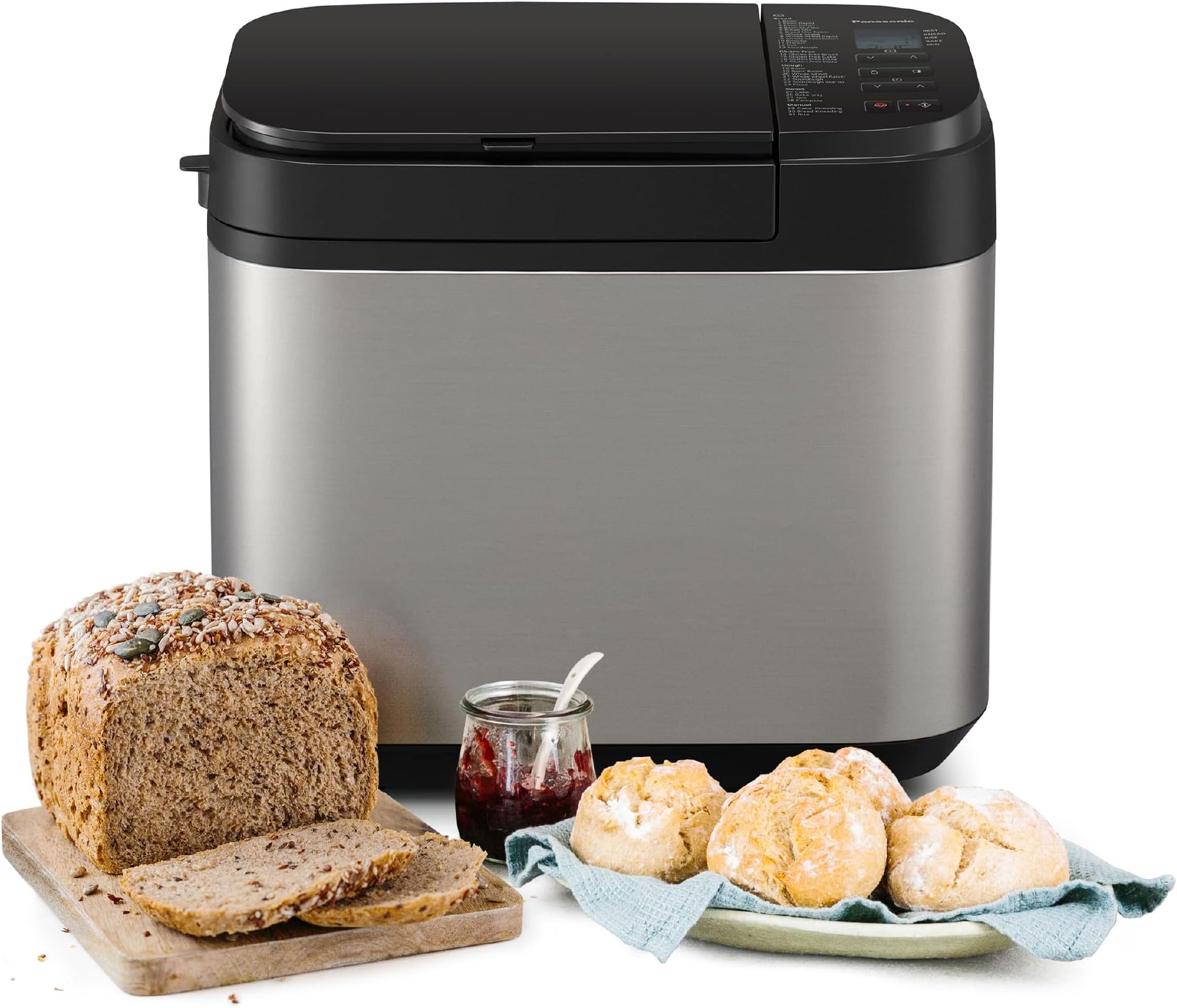 Panasonic SD-YR2550SXC Fully Automatic Breadmaker, Horizontal Design ...