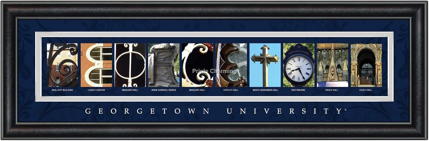Amazon.com: Prints Charming Letter Art Framed Print, Georgetown ...