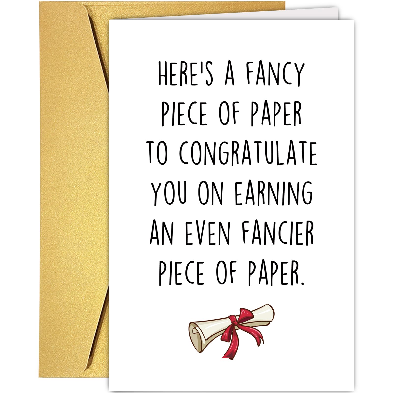 Amazon.com : Fancy Paper Graduation Card, Funny Grad Card for Best ...
