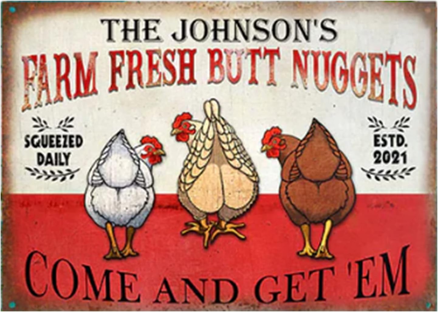 Amazon.com: Personalized Chicken Nuggets Come Customized Classic Metal ...