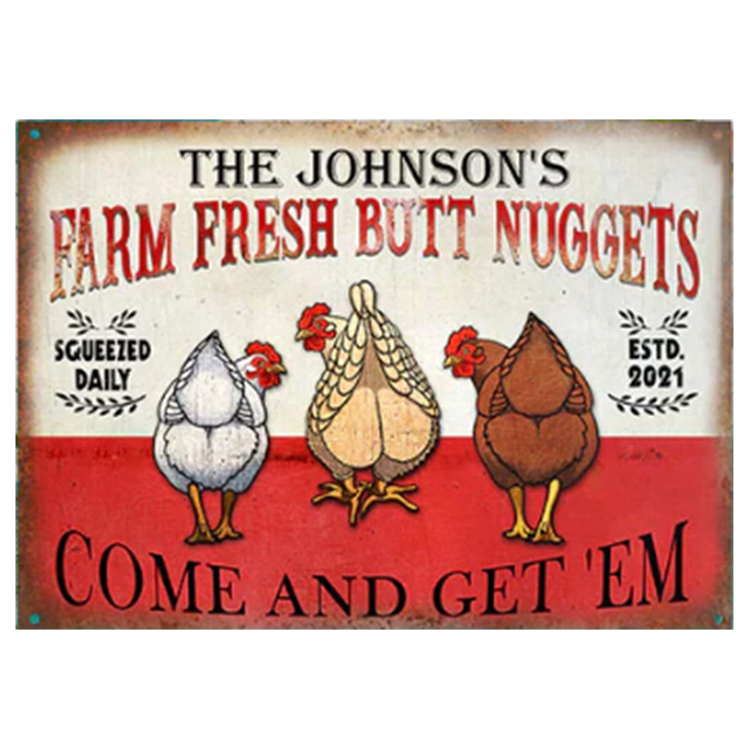 Amazon.com: Personalized Chicken Nuggets Come Customized Classic Metal ...
