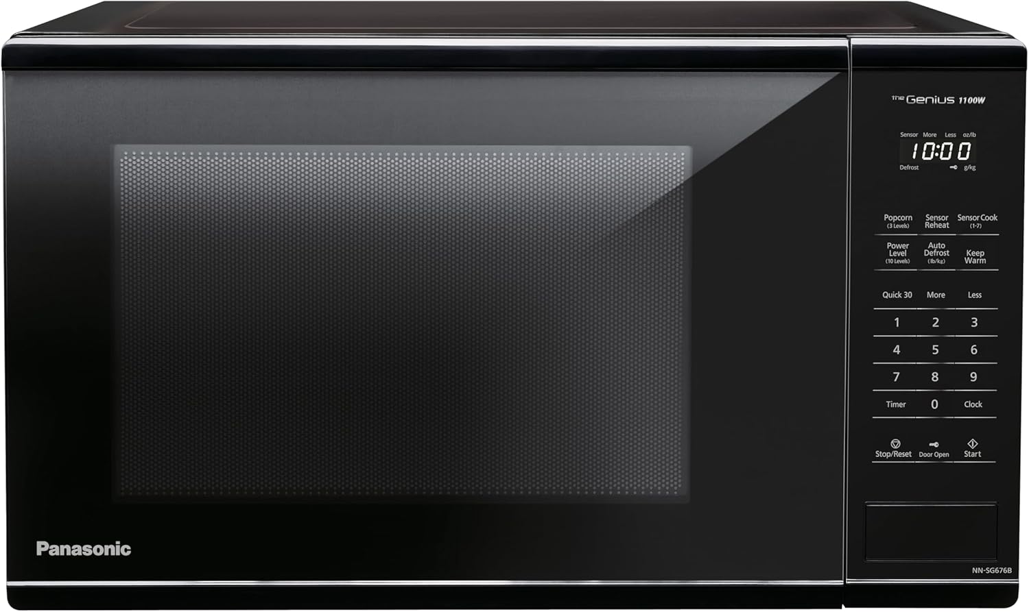 Panasonic NNSG676BC Mid Size Genius 1100 W Microwave Oven, 7 Auto Cook ...