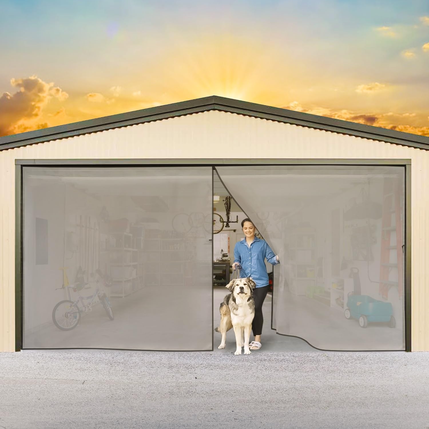 Magnetic Garage Door Screen 18x9ft and All Other Sizes - Easy and Fast ...