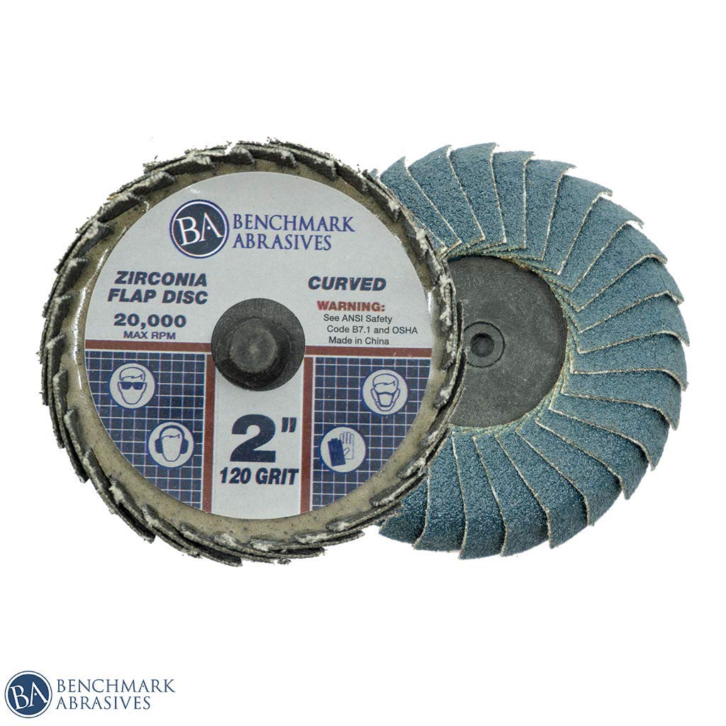 Snapklik.com : Benchmark Abrasives 2" Quick Change Zirconia Curved Flap ...