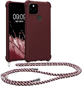 Amazon.com: kwmobile Crossbody Case Compatible with Google Pixel 5 Case - TPU Silicone Cover ...