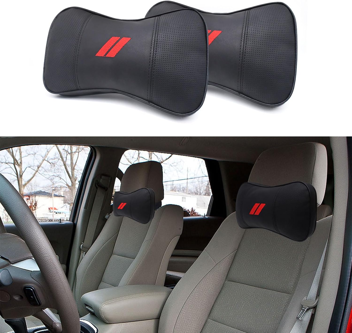 Amazon.com: 2 Pcs Car Neck Pillow Comfortable And Soft Car Seat ...