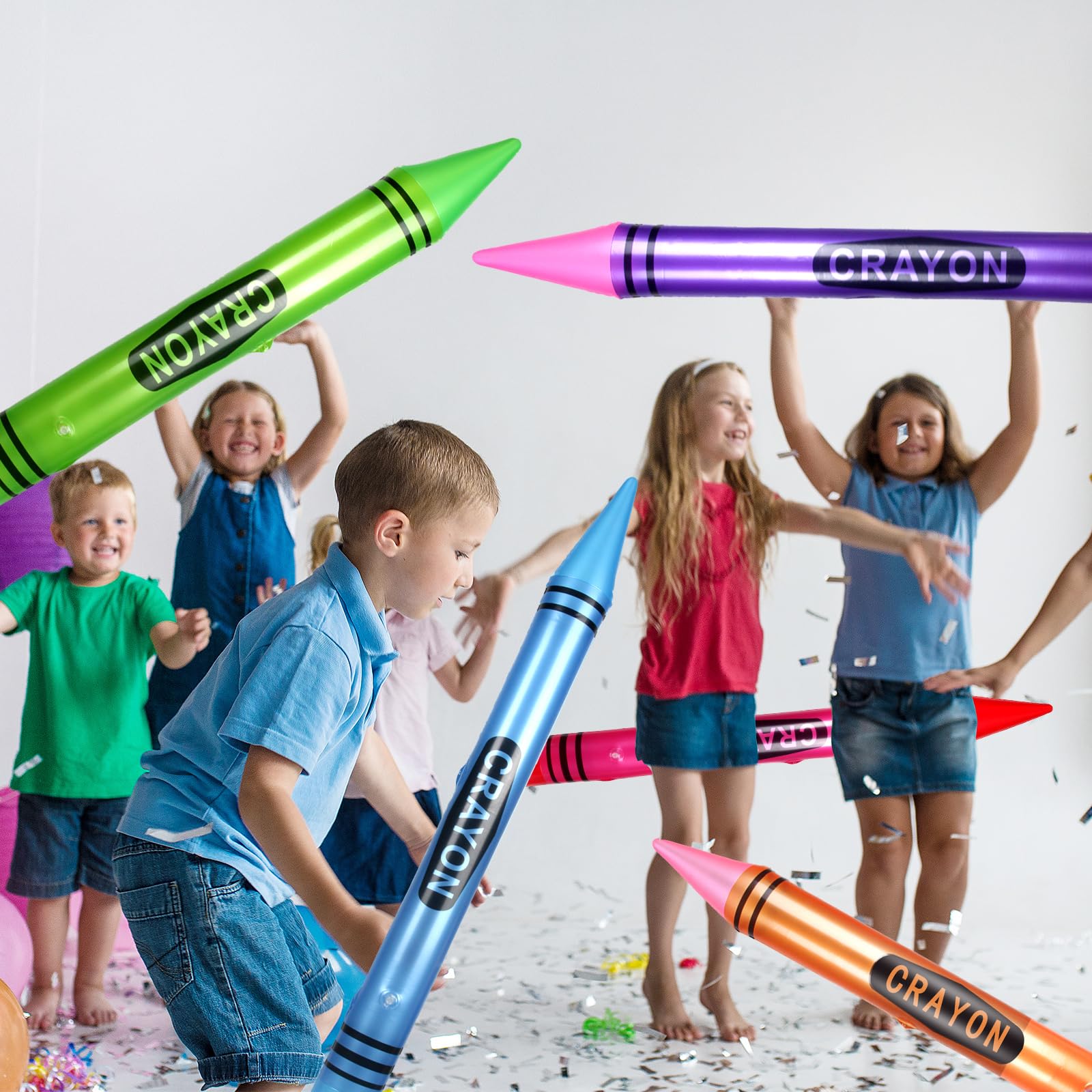 Snapklik.com : 8 Pcs Jumbo Inflatable Crayons Large Neon Blow Up Pencil ...