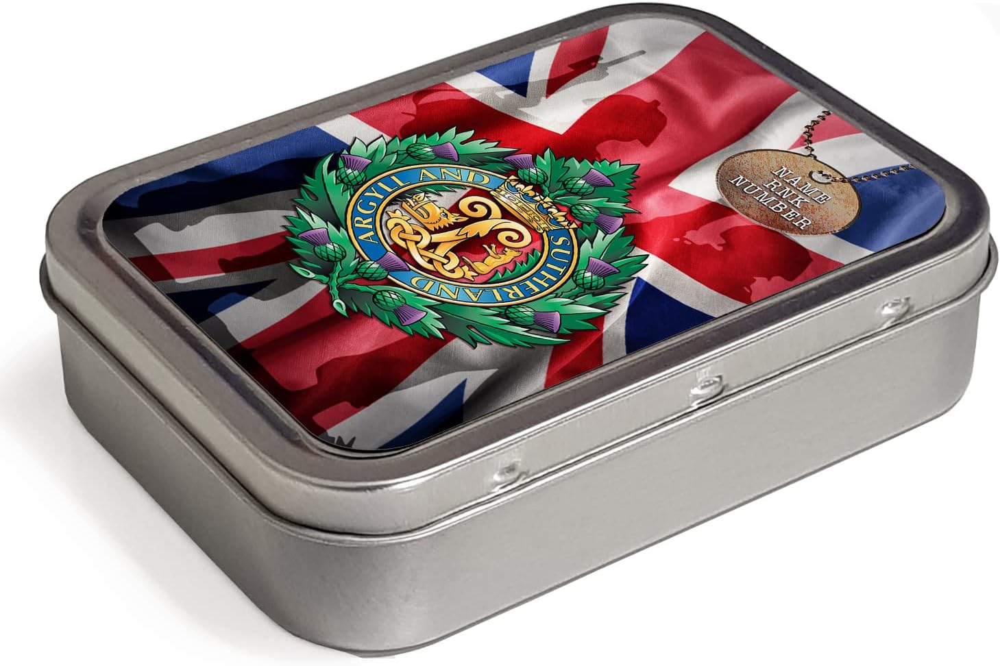 Personalised Veteran Tobacco Tin 2oz Pill Box Military Dad Army ...