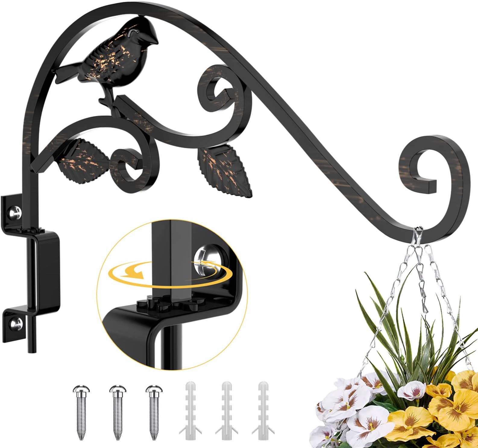 Amazon.com: Heavy Duty Hanging Plant Brackets, 1pcs 13 Inch Iron Wall ...
