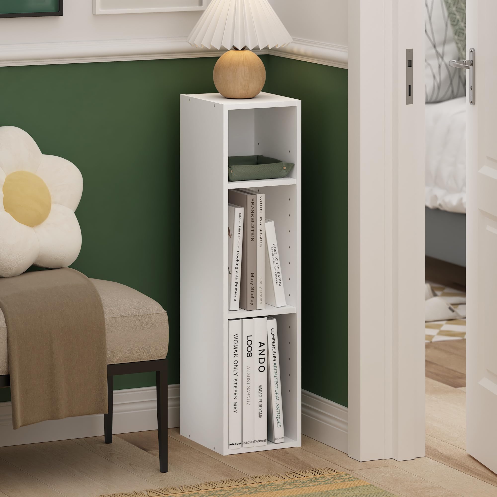 Snapklik.com : Furinno Fulda Book Shelf, 3-Tier Narrow Bookshelf, Bookcase