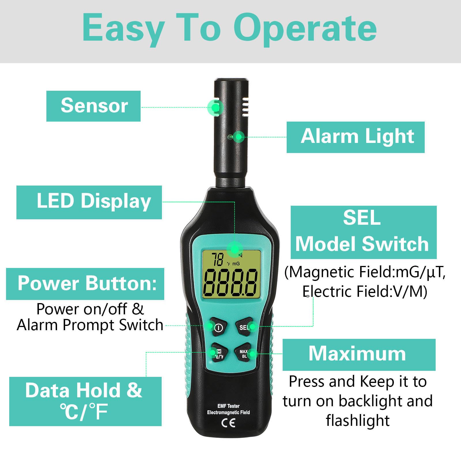 Rem Pod Konohan - EMF Meter + 2 Motion-Activated LED Cat Balls (3-Piece ...