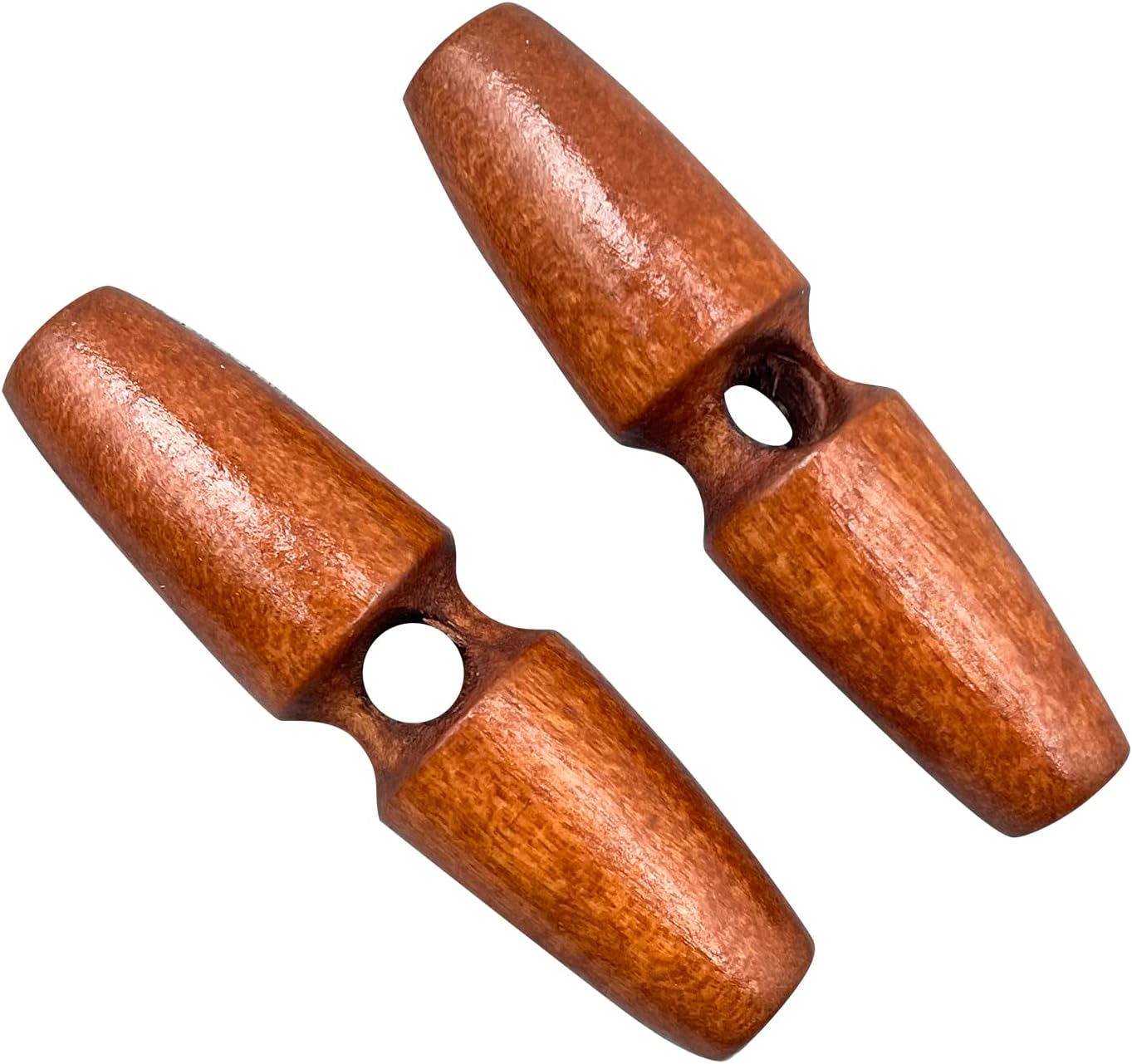 Amazon.com: 20x Wooden Toggle Horn Buttons 1 Hole Bag Handmade Craft ...