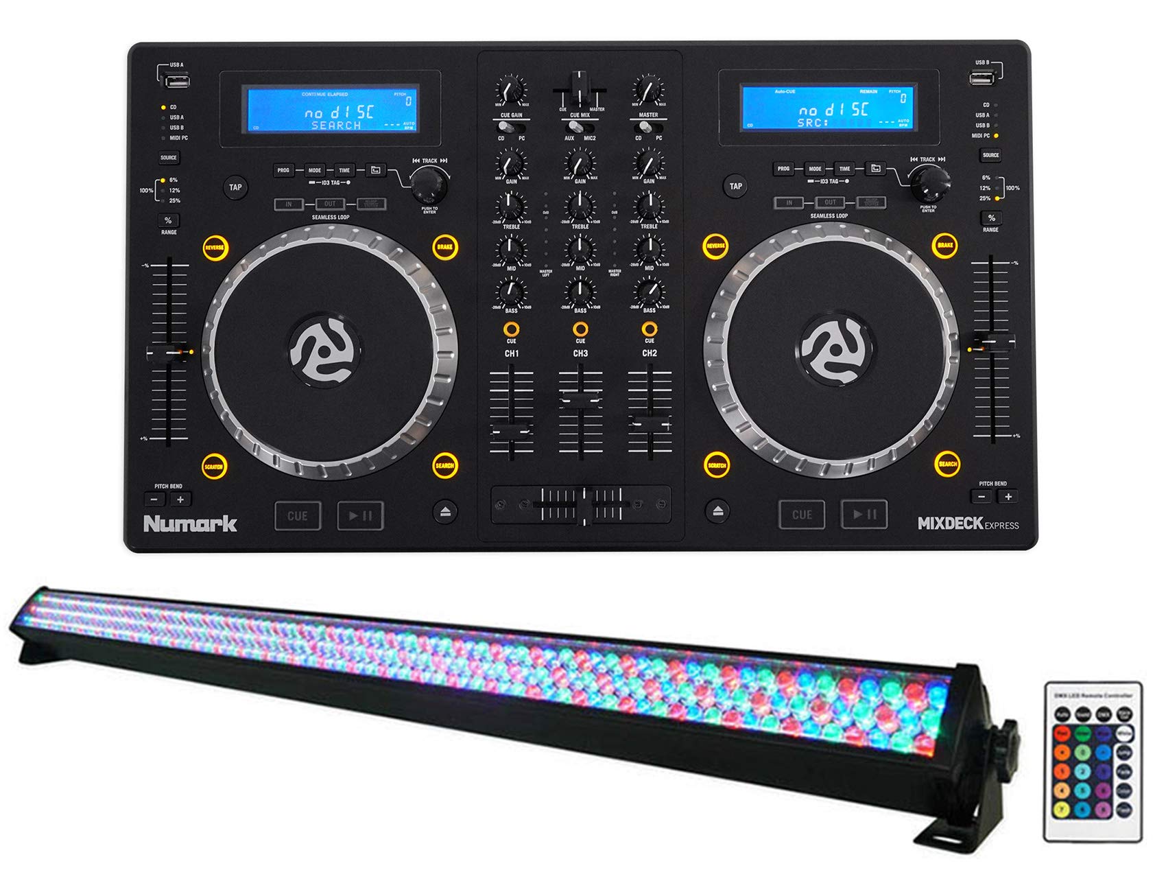 Numark Mixdeck Express Premium Dj Mixer Controller W Dual Cd ...