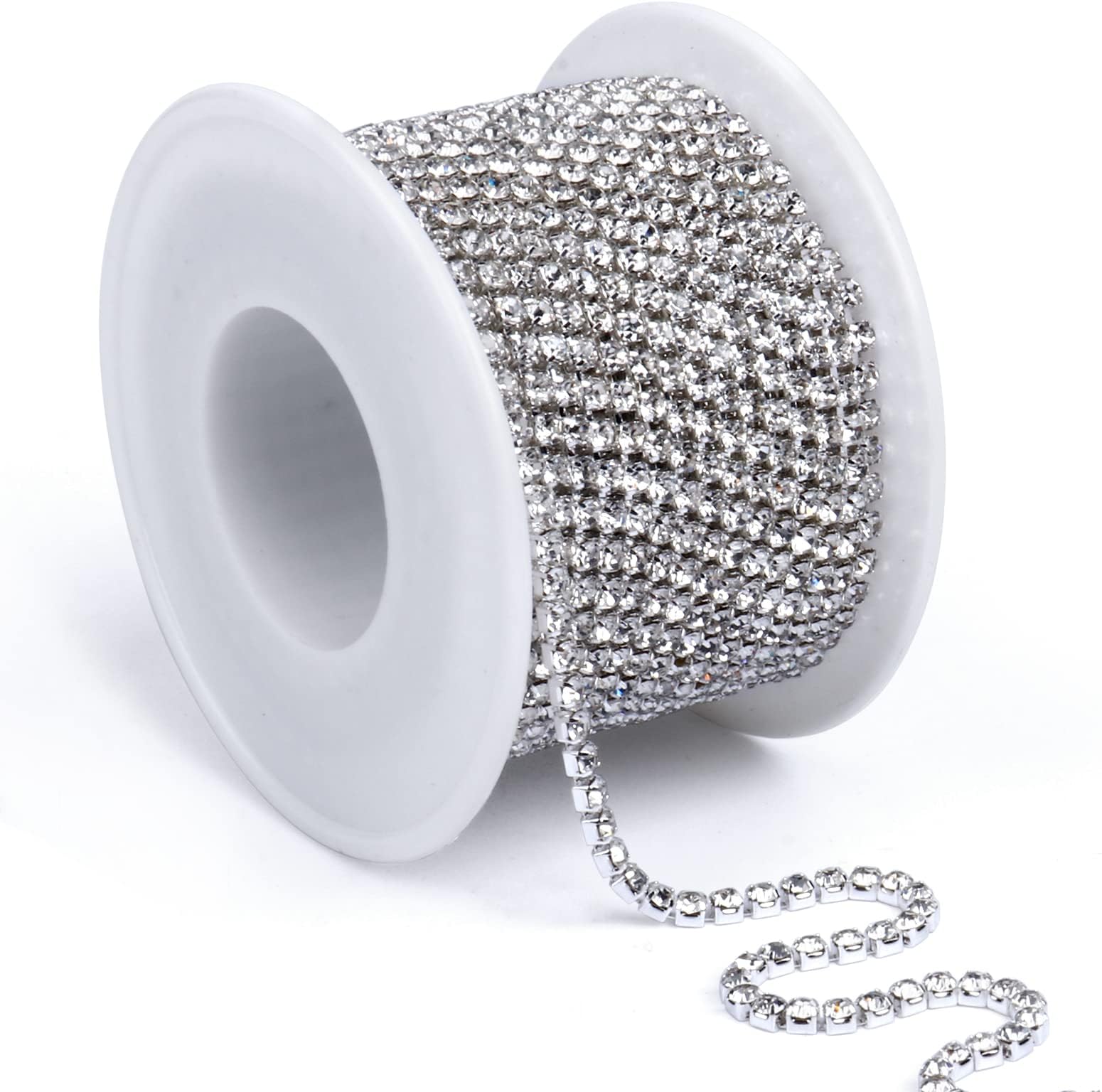 1 rouleau de 9,1 m de long avec strass en cristal de 3 mm pour couture ...