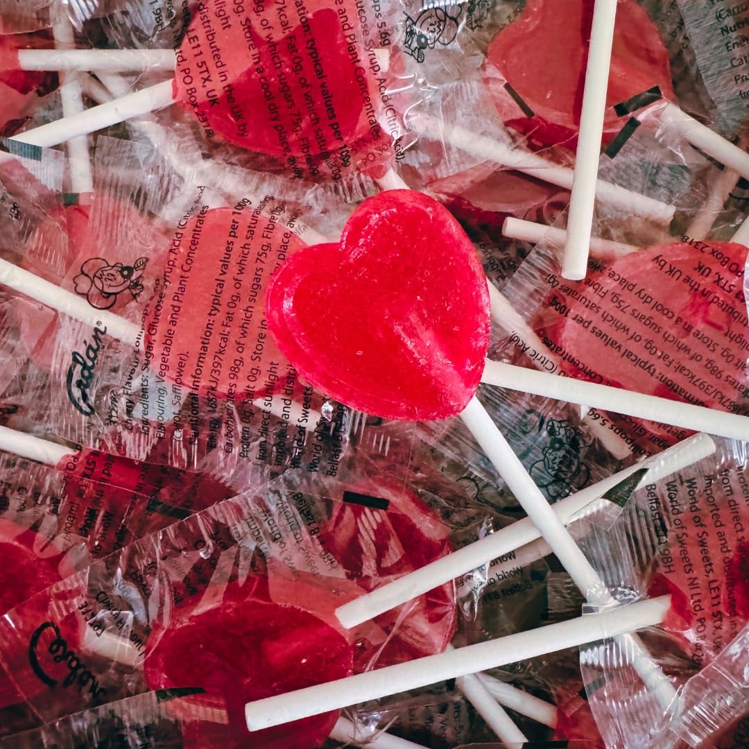 Sweetie Tooth 30 Love Heart Lollipops - Love Hearts for Valentines Day ...