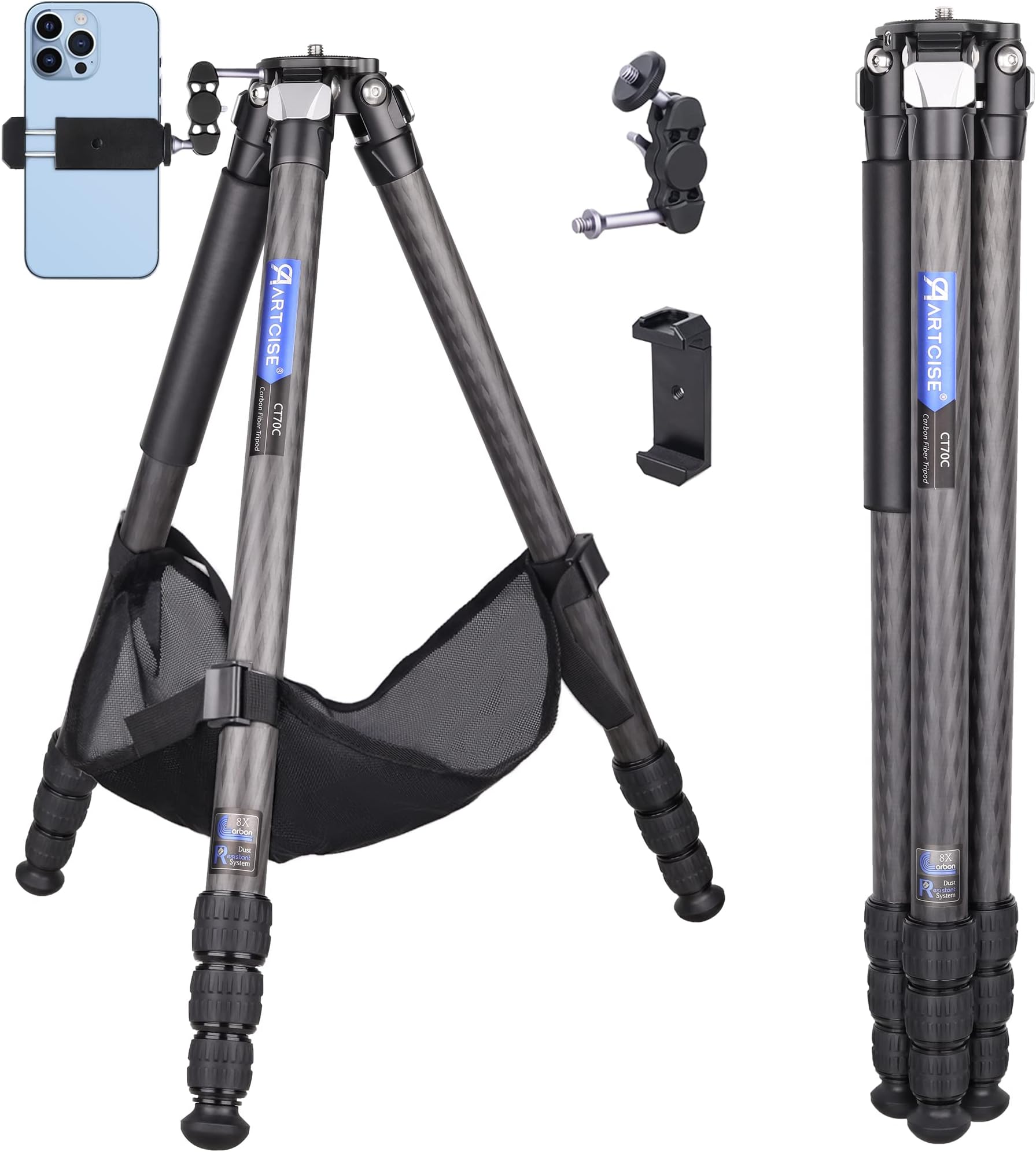 Amazon.com : Carbon Fiber Tripod with 52mm Low Profile Ball Head and ...