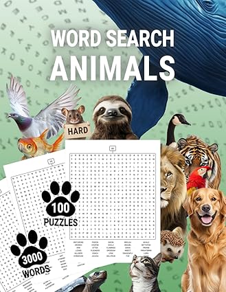 Ultimate Animal Word Search Puzzle: A Large Print Word Search Puzzle ...