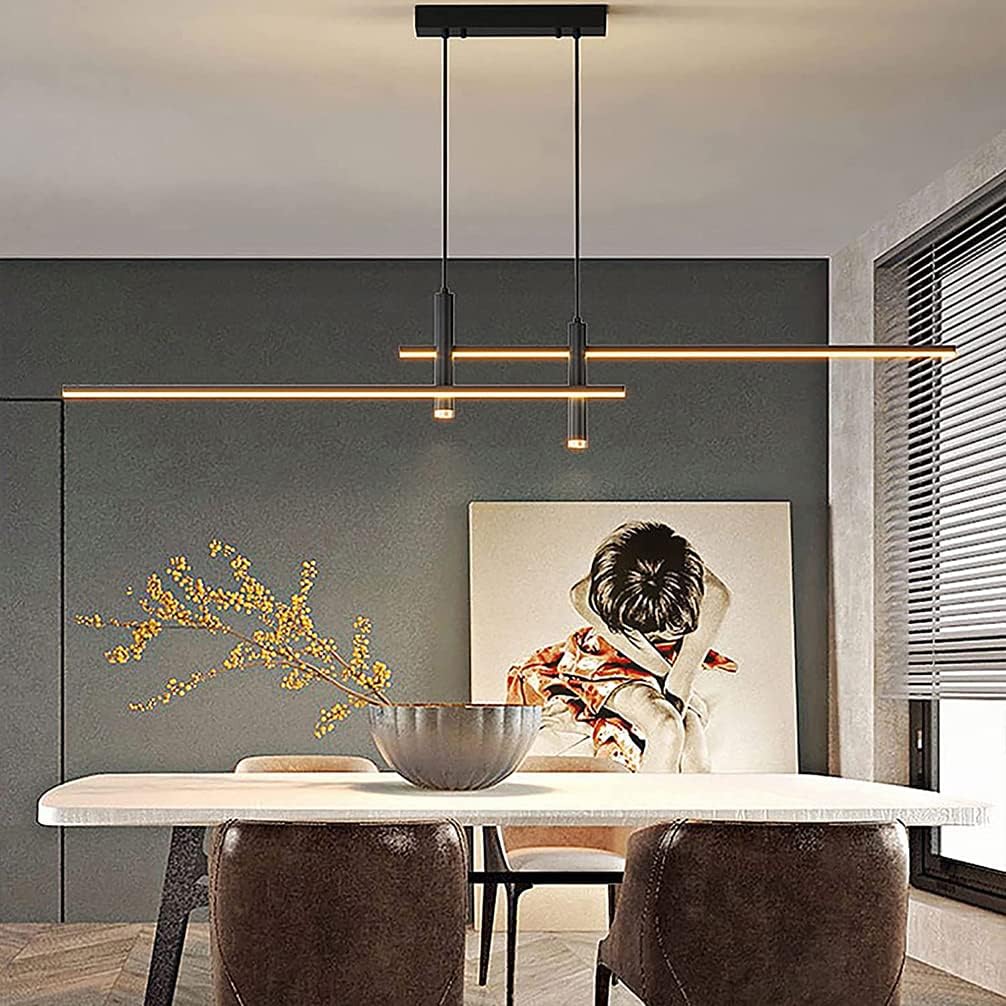 DZQH-Qin LED Pendant Light Dimmable Dining Room Dining Table Hanging ...