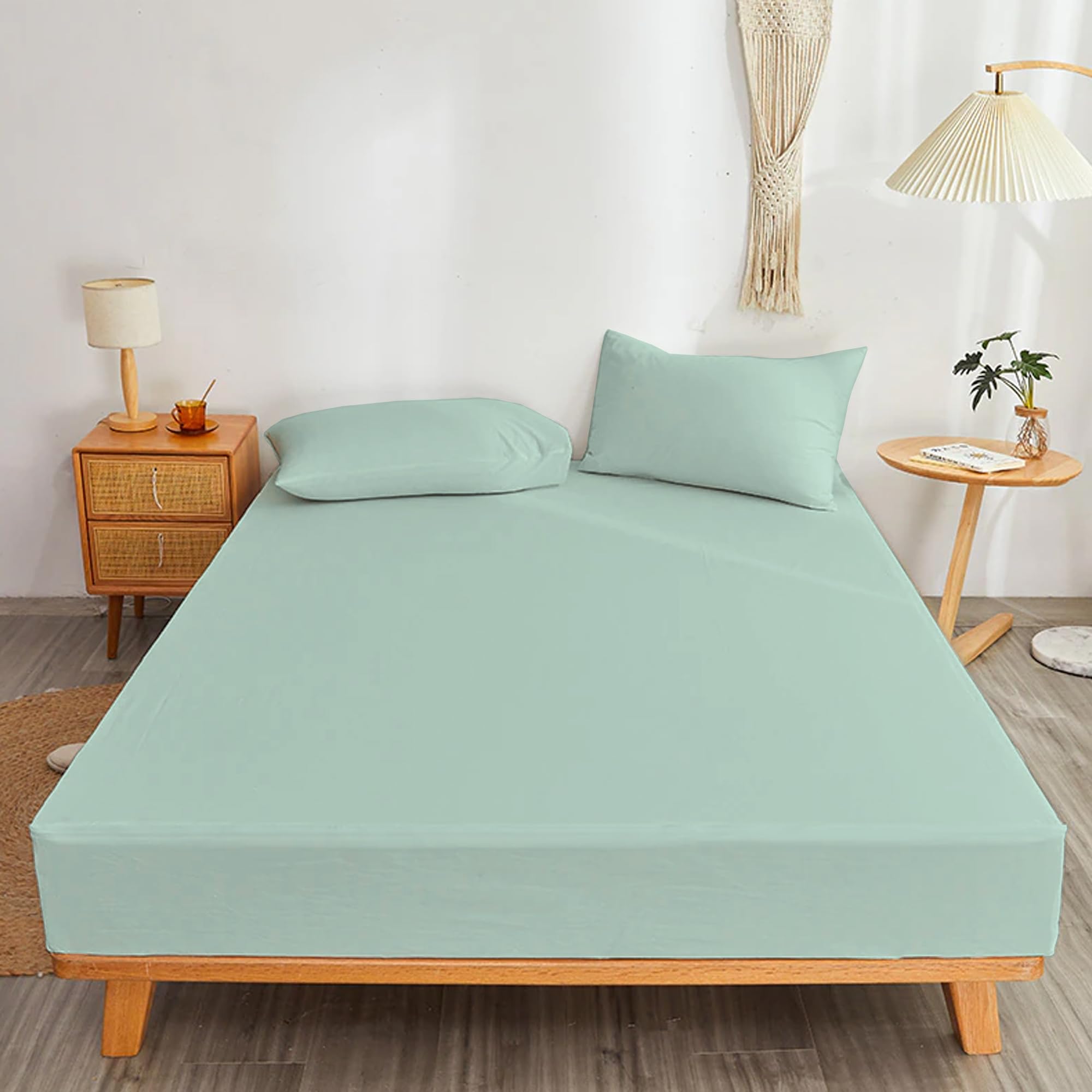 Cotton Comfort Bedding 40cm Extra Deep Double Fitted Sheet 100% ...