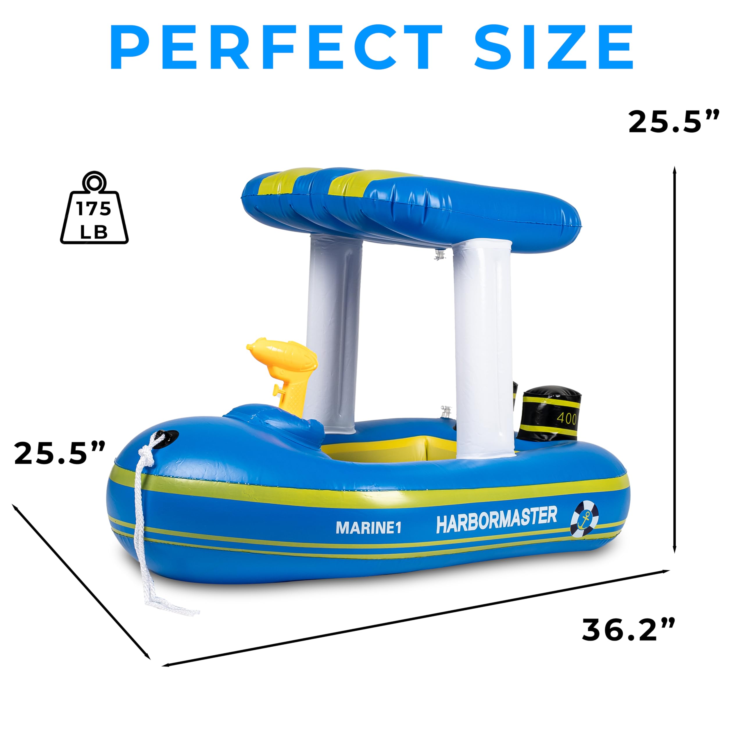 Snapklik.com : Police Boat Inflatable Pool Floats Kids, Toddler Harbor ...