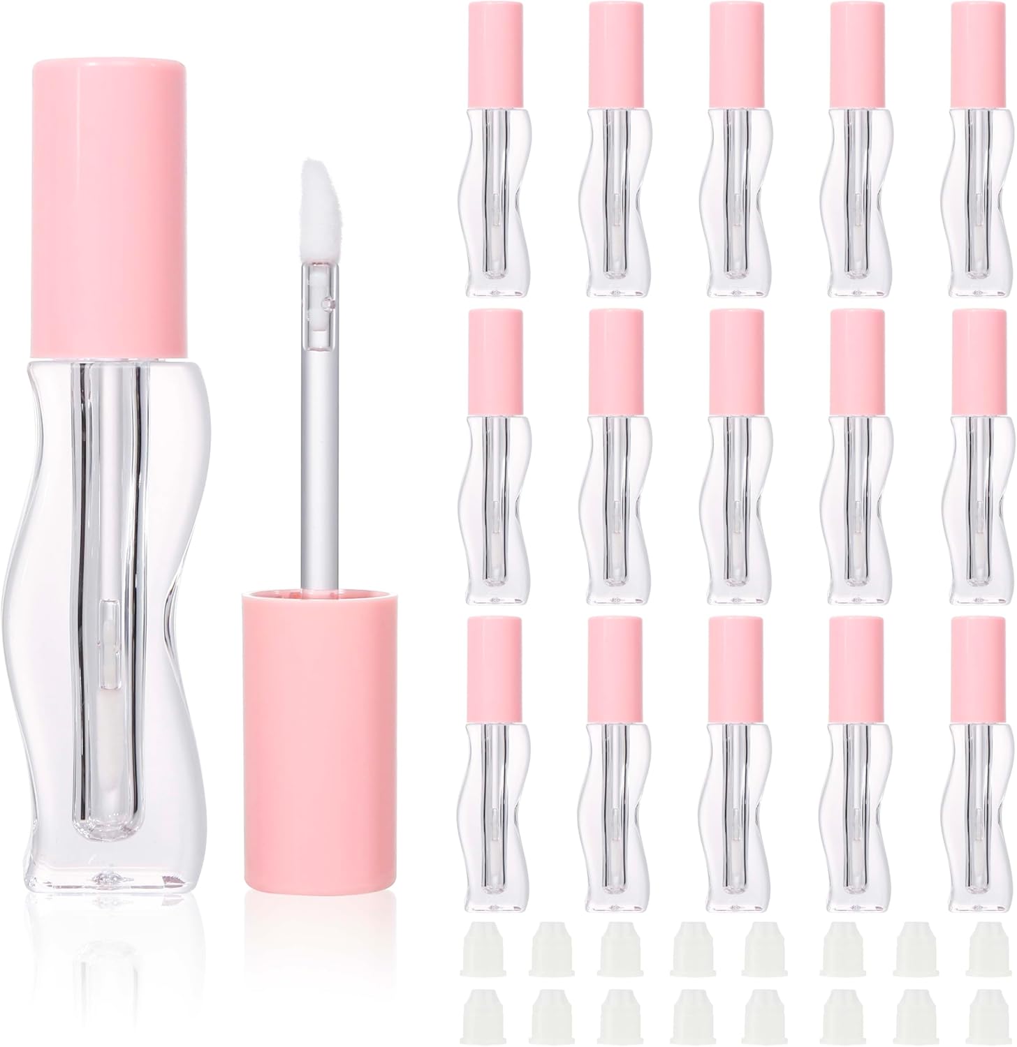 Amazon.com: COSIDEA 9pcs Empty 2.5ml/0.08oz Pink lip gloss tubes with ...