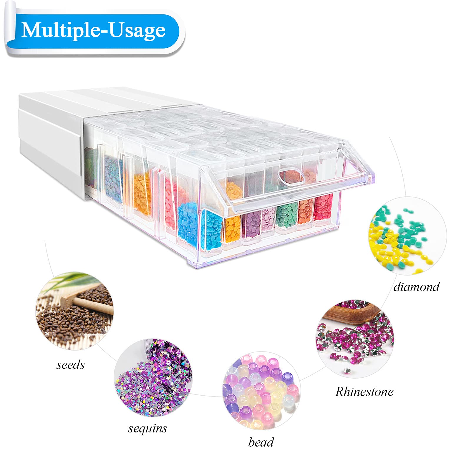 ARTDOT Storage Containers for Diamond Painting, 9 Pack Stackable Craft ...