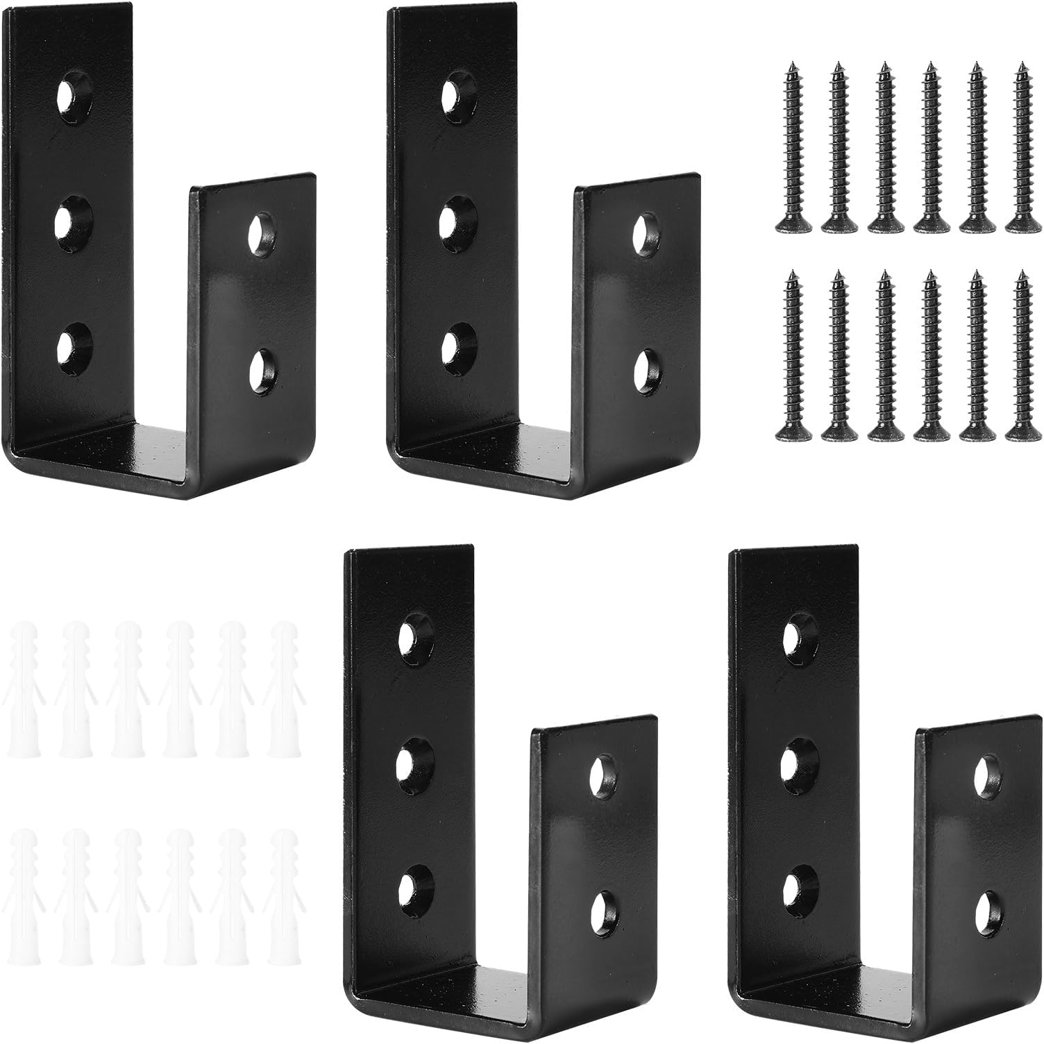 Amazon.com: Cskunxia 2 x 4 Door Barricade Brackets, Heavy Duty Door ...