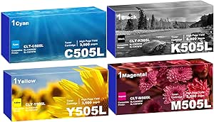 Amazon.com: CLT-505L Toner Cartridge Replacement for Samsung CLT-K505L CLT-C505L CLT-M505L CLT ...
