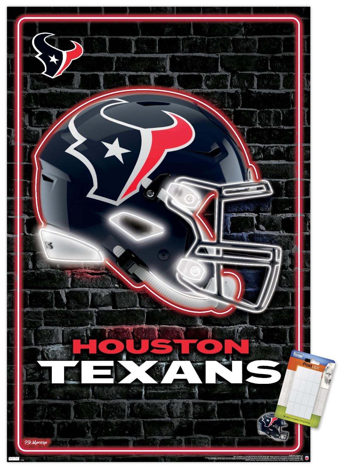 Amazon.com: Trends International NFL Houston Texans - Neon Helmet 24 ...