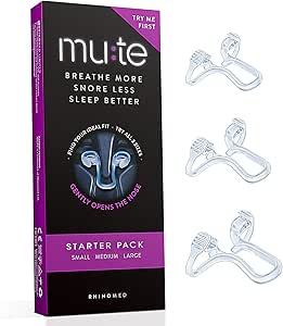 Mute by Rhinomed Snore Stopper Nasal Dilator for Snore Reduction ...