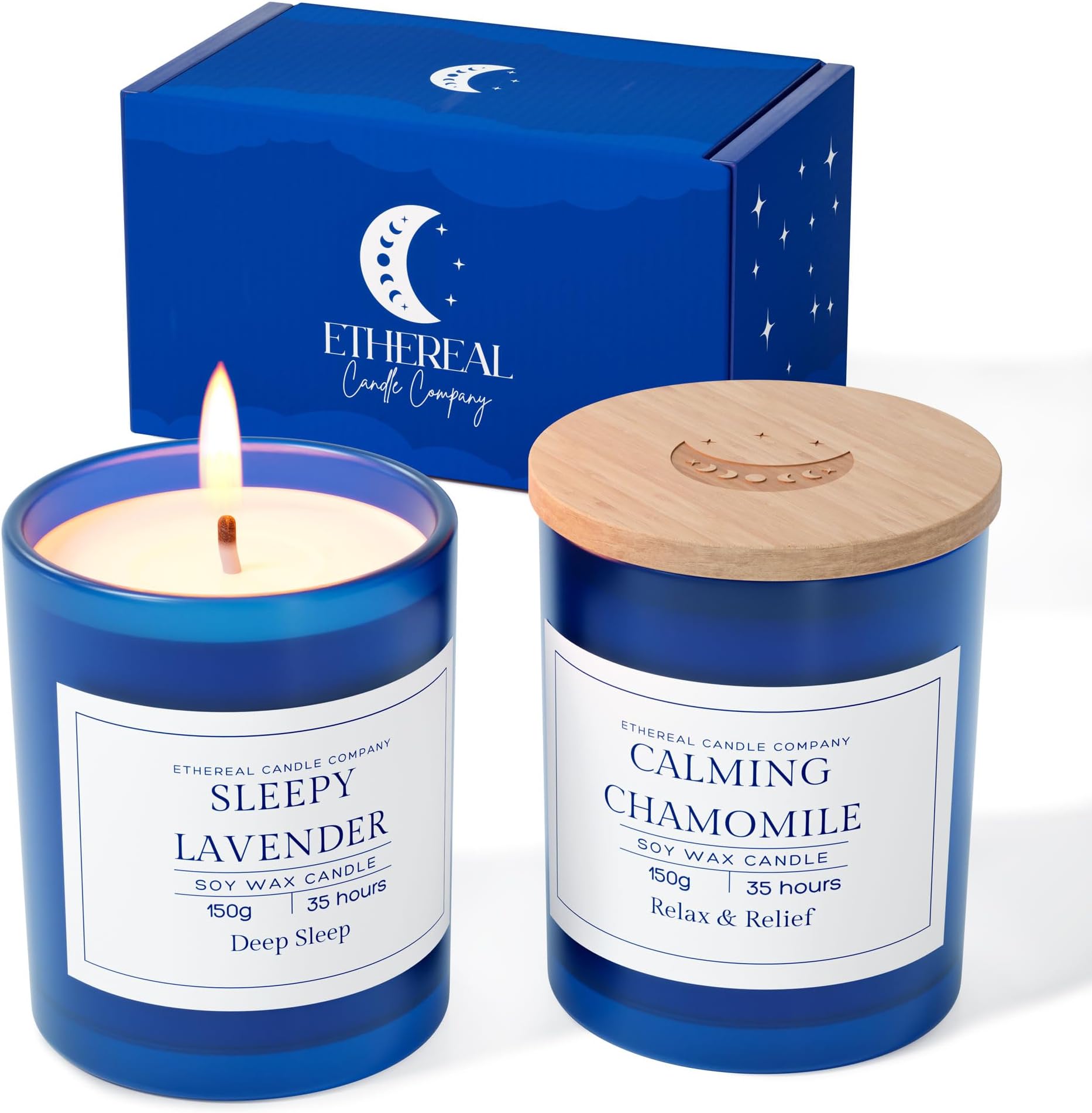 Ethereal Deluxe Candles Gifts for Women & Men – Lavender & Chamomile ...