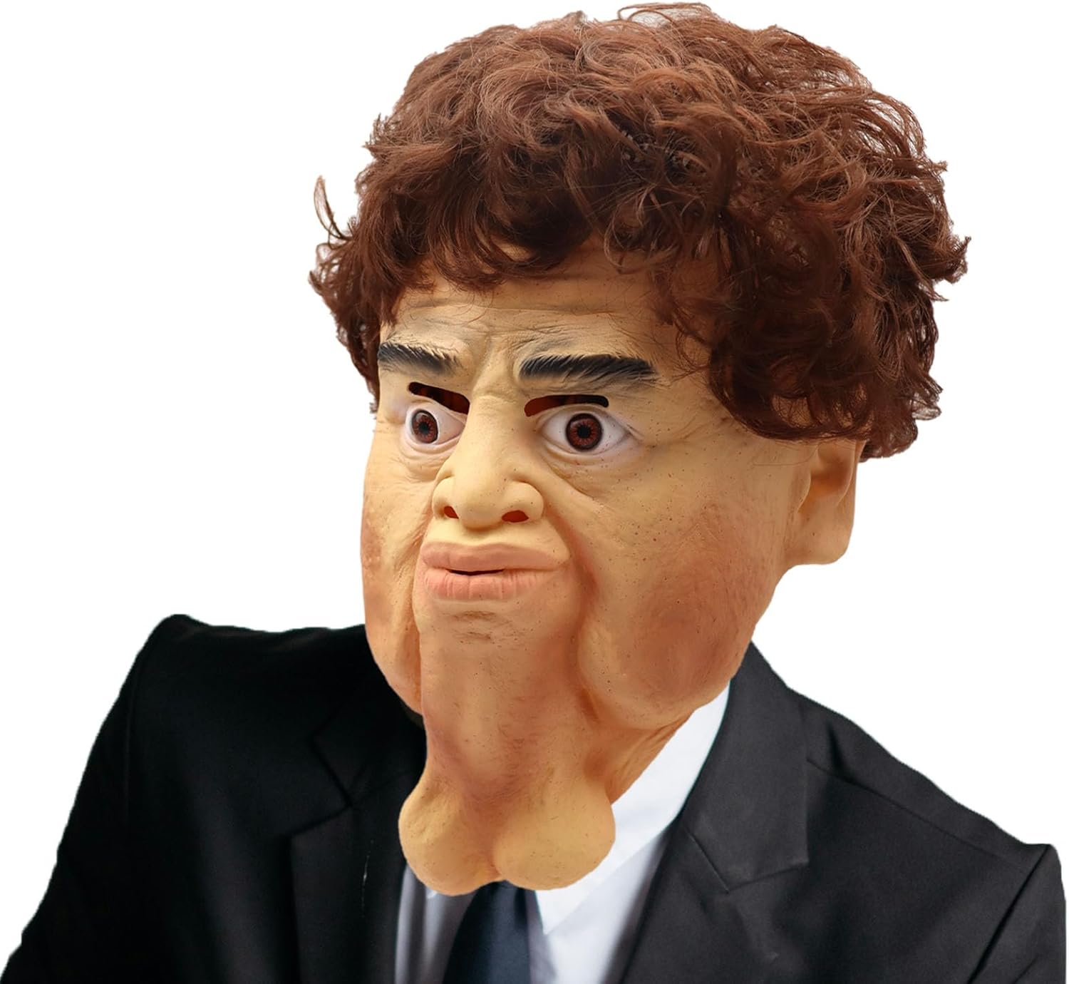 Amazon.com: Samherome Realistic Old man mask, Funny Halloween Double ...