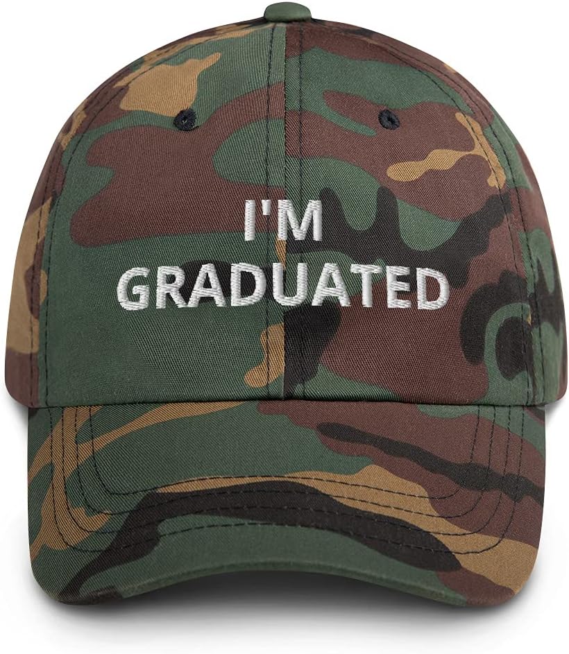 Graduation Cap - I'm Graduated Hat (Embroidered Dad Cap), Graduation ...