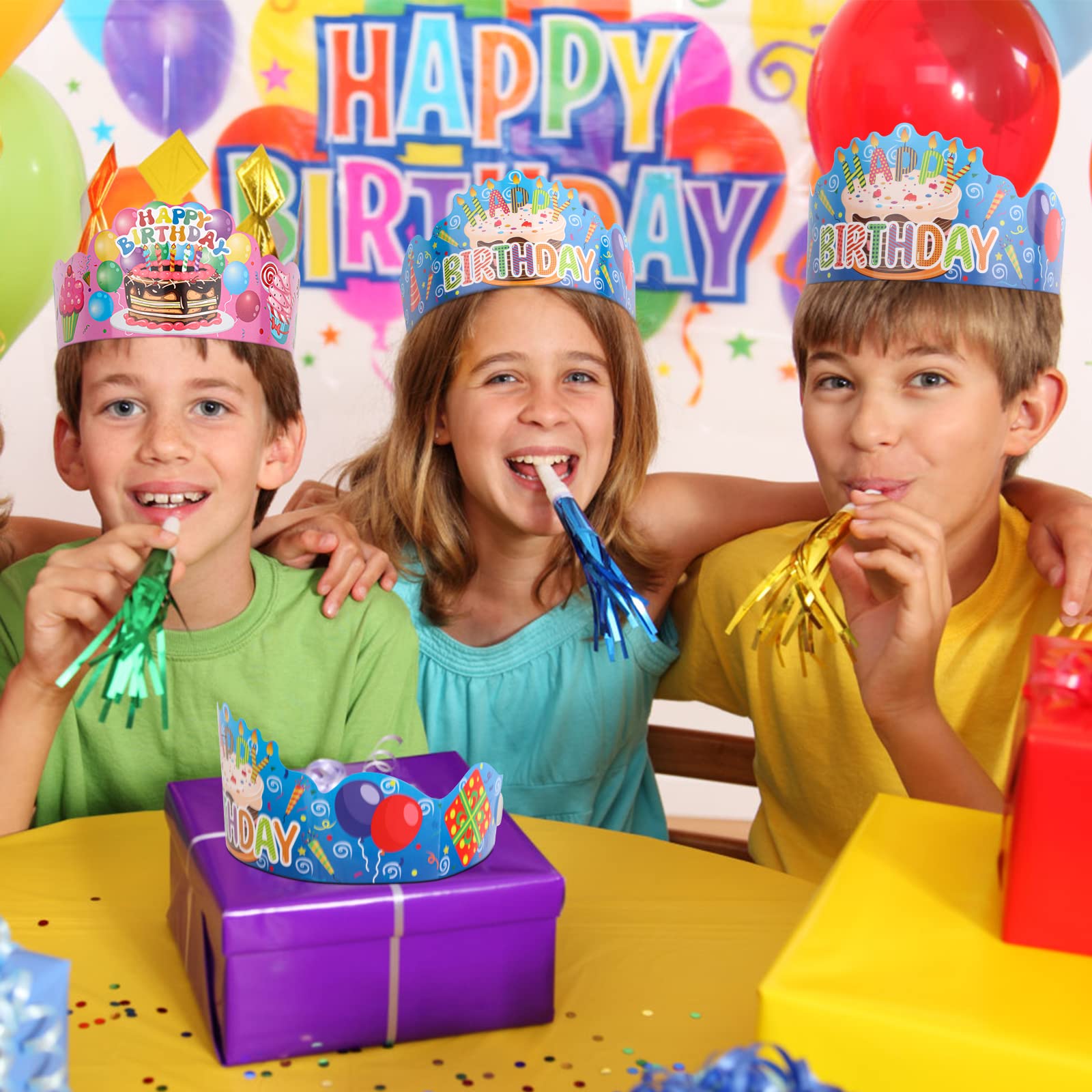 Snapklik.com : 30 Pieces Birthday Crowns For Classroom Adjustable Cute ...