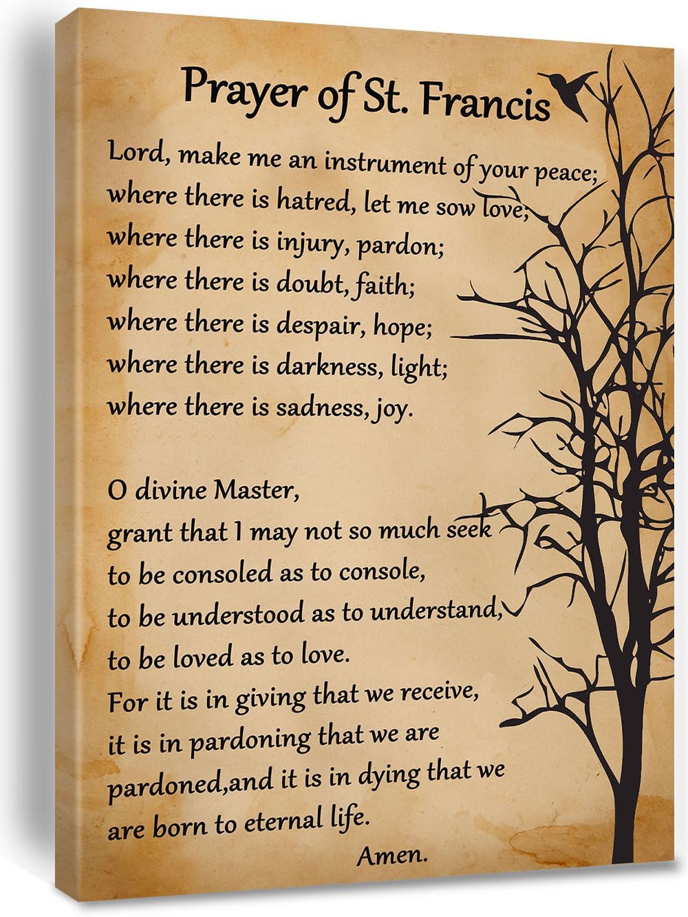 Amazon.com: Prayer of St. Francis Quote Saint Francis Peace Prayer ...