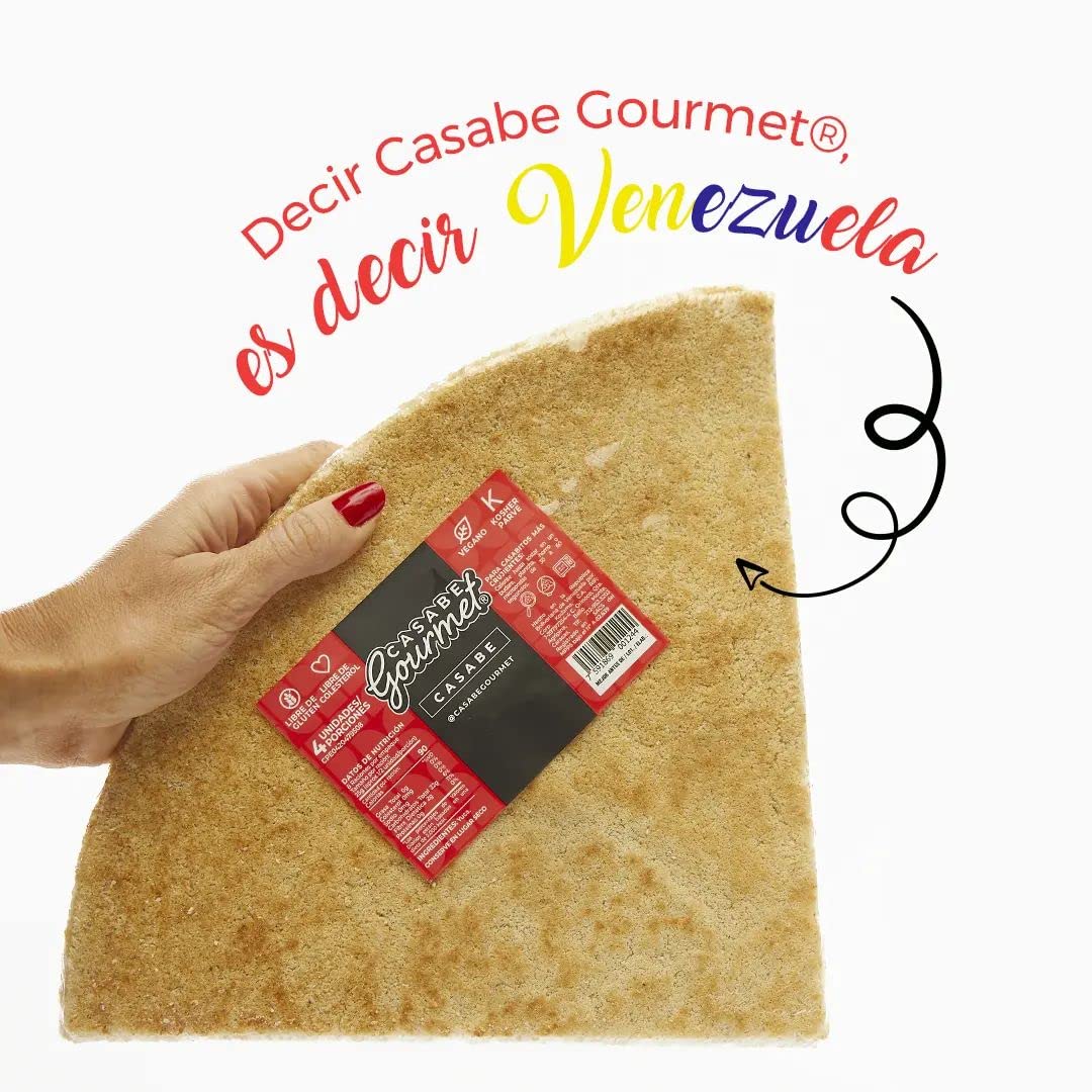 Casabe Gourmet - 6 Pack Vegan Cassava Bread, Natural Flavor, 1.35Kg in ...