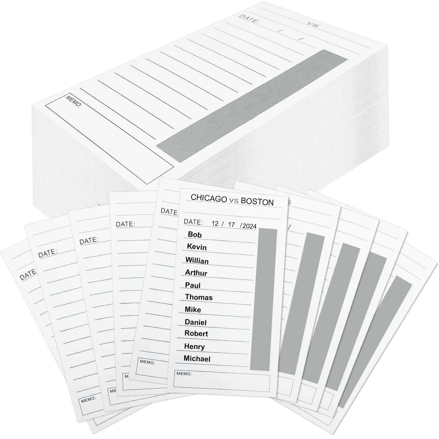 Amazon.com: 160 Pieces Strip Cards for Gambling 10 Line Football Strip ...
