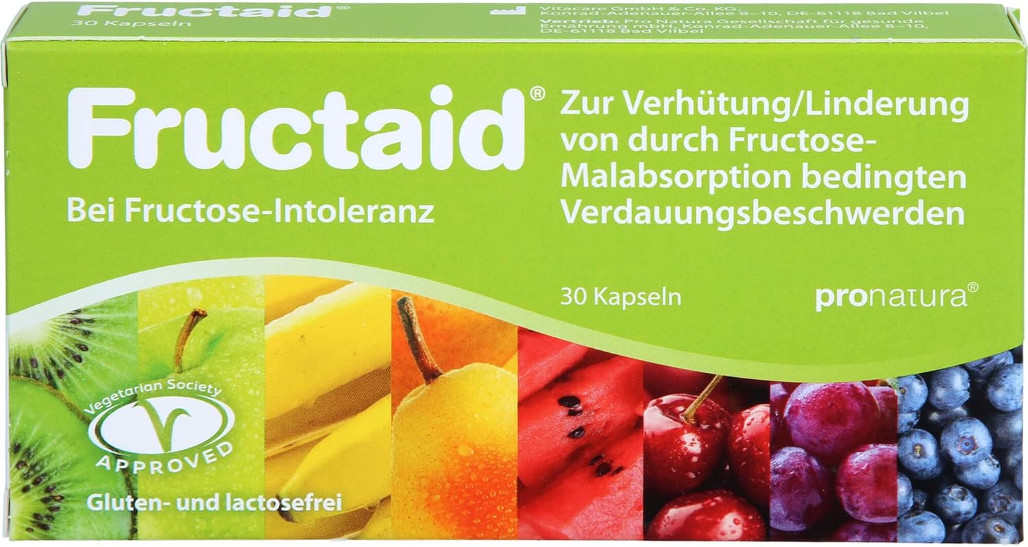 Fructaid Kapseln bei Fructose-Intoleranz, 30 pzas Cápsulas : Amazon.es ...