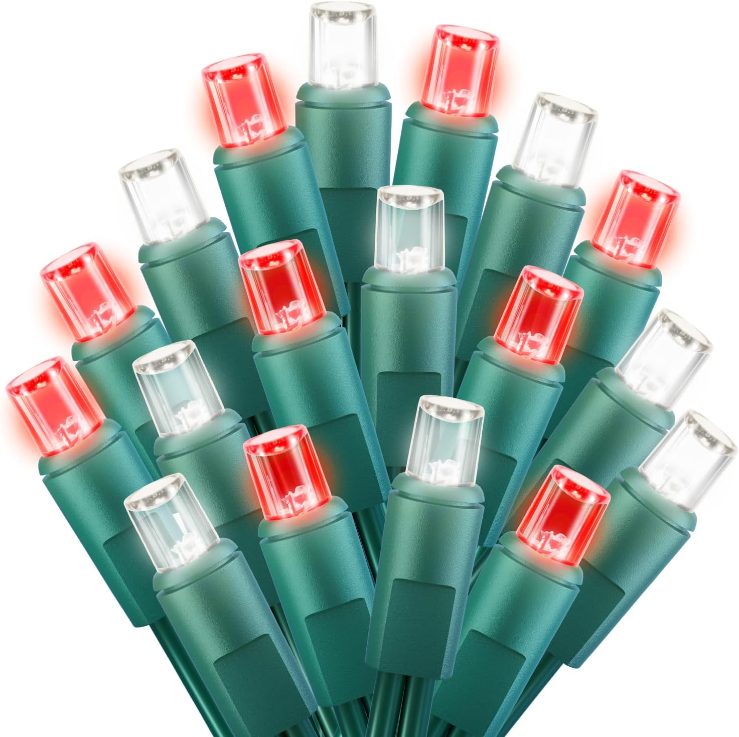 Amazon.com: LED Christmas Mini String Lights, 14 Feet 50LEDs F5 Red ...