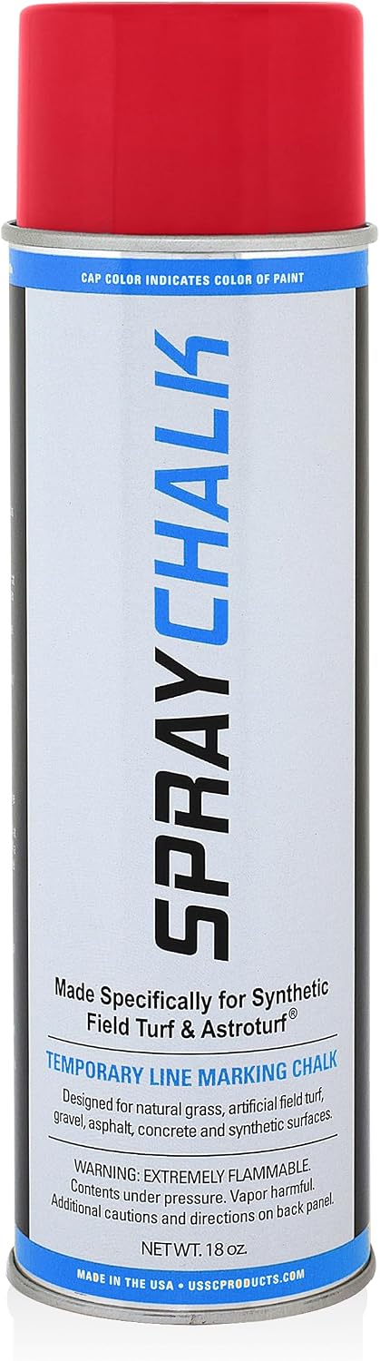 SprayChalk (Red Temporary Removable marking chalk for synthetic turf ...