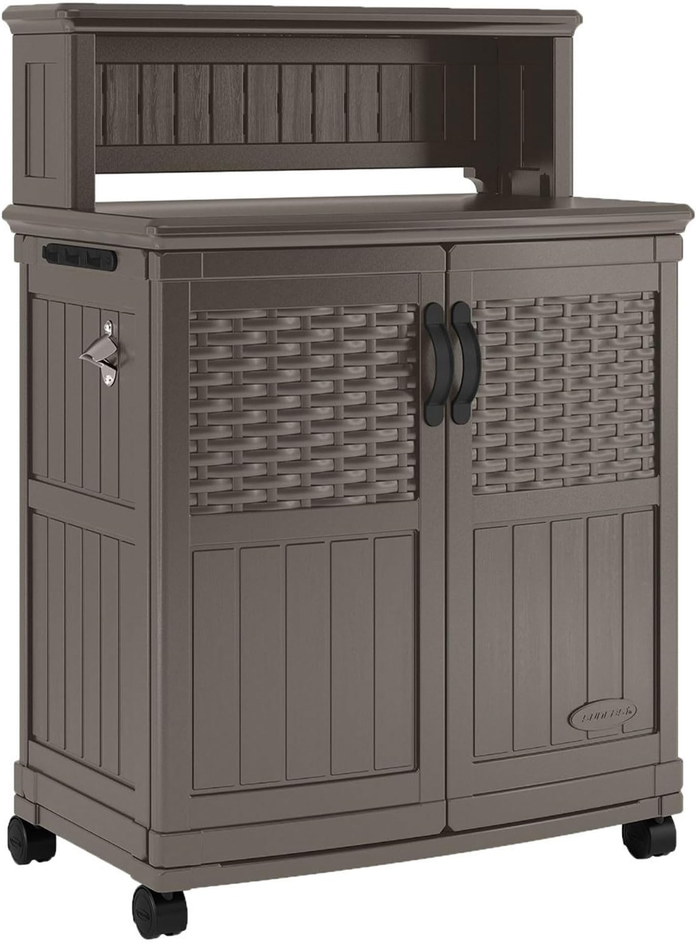 Amazon.com: Suncast Patio Storage and Prep Station with 47-Gal. Cabinet ...