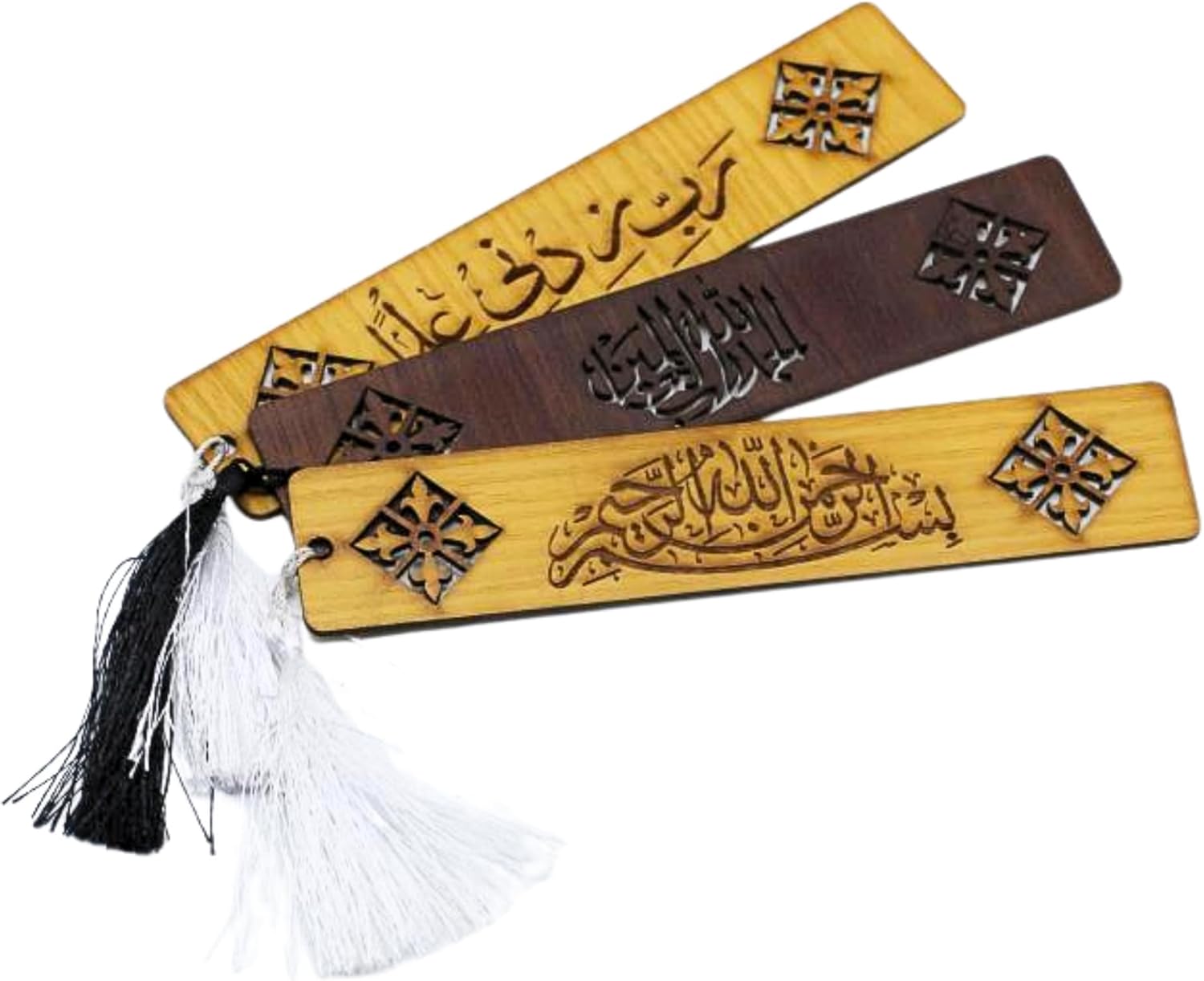 Taj Wooden Bookmarks with Islamic Calligraphy (Set of 6) for Men and ...