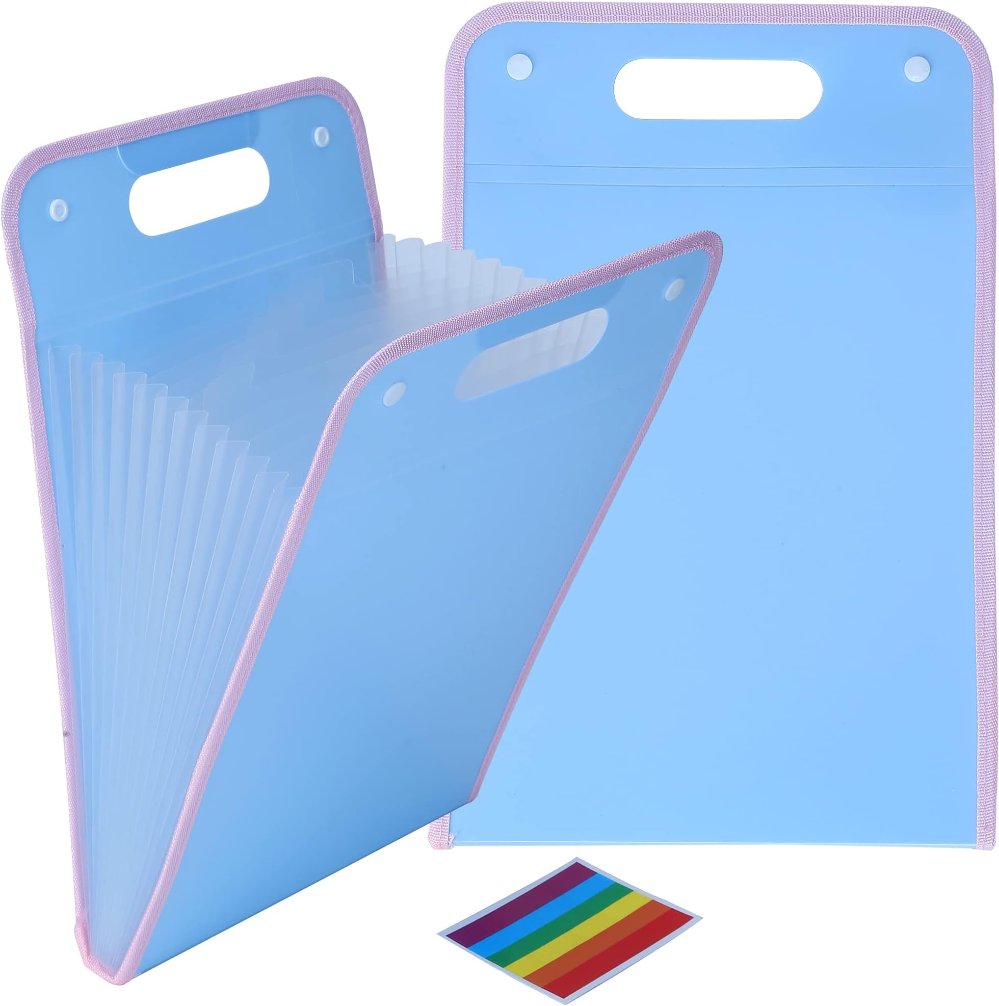 Amazon.com : 13 Pocket Expandable Vertiacl Poly Accordion File Folder ...