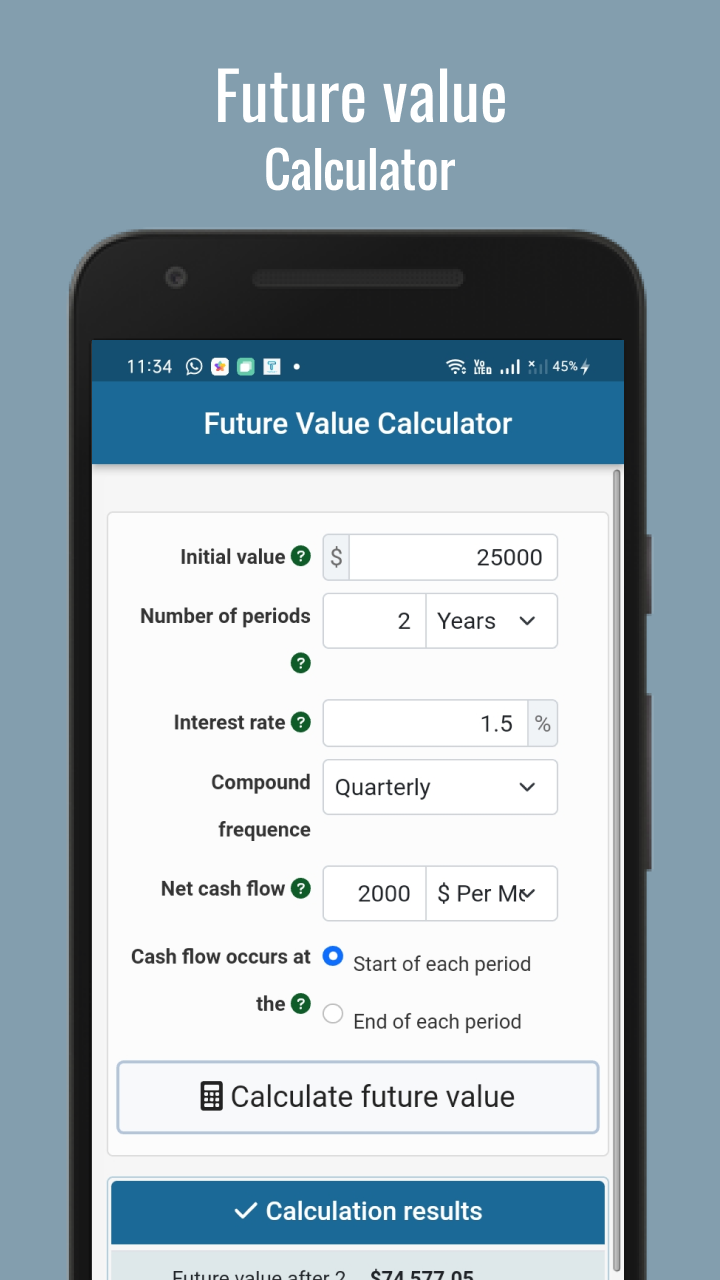 Future Value Calculator - App on Amazon Appstore