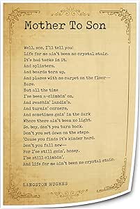 Amazon.com: Winduryi Mother To Son Poem Wall Decor Prints Inspirational ...