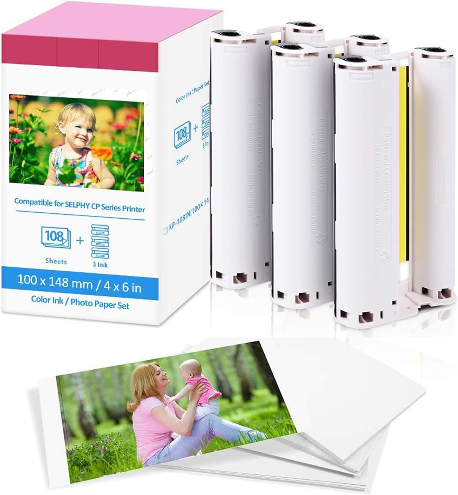 Replacement Canon Selphy CP1500 Ink and Photo Paper 6x4 inch Set for ...