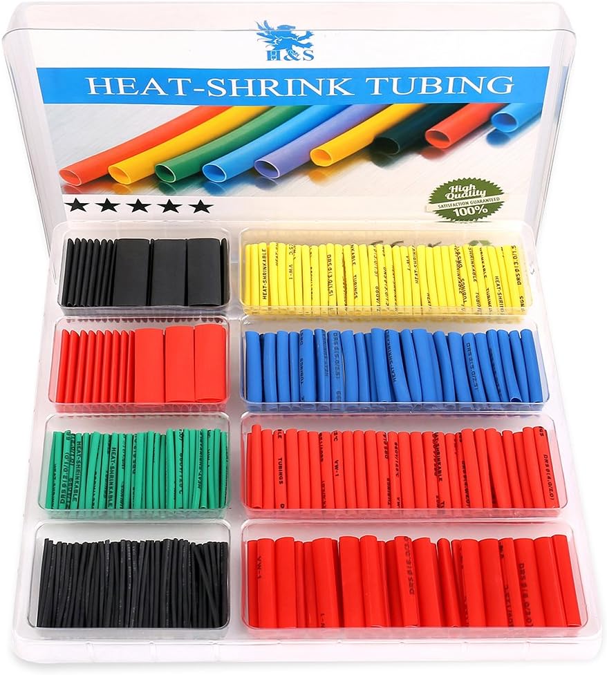 DBOO 164 Pieces Heat Shrink Tubing - Electrical Cable Shrink Cable Kit ...