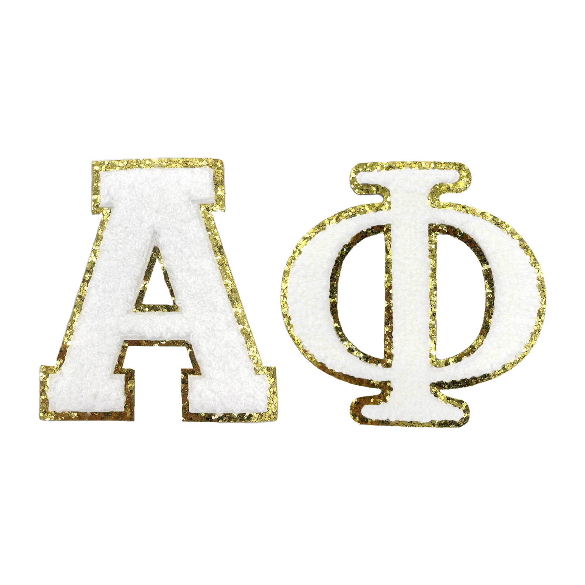 Amazon.com: Alpha Phi Iron-On Greek Letter Chenille Patch Set