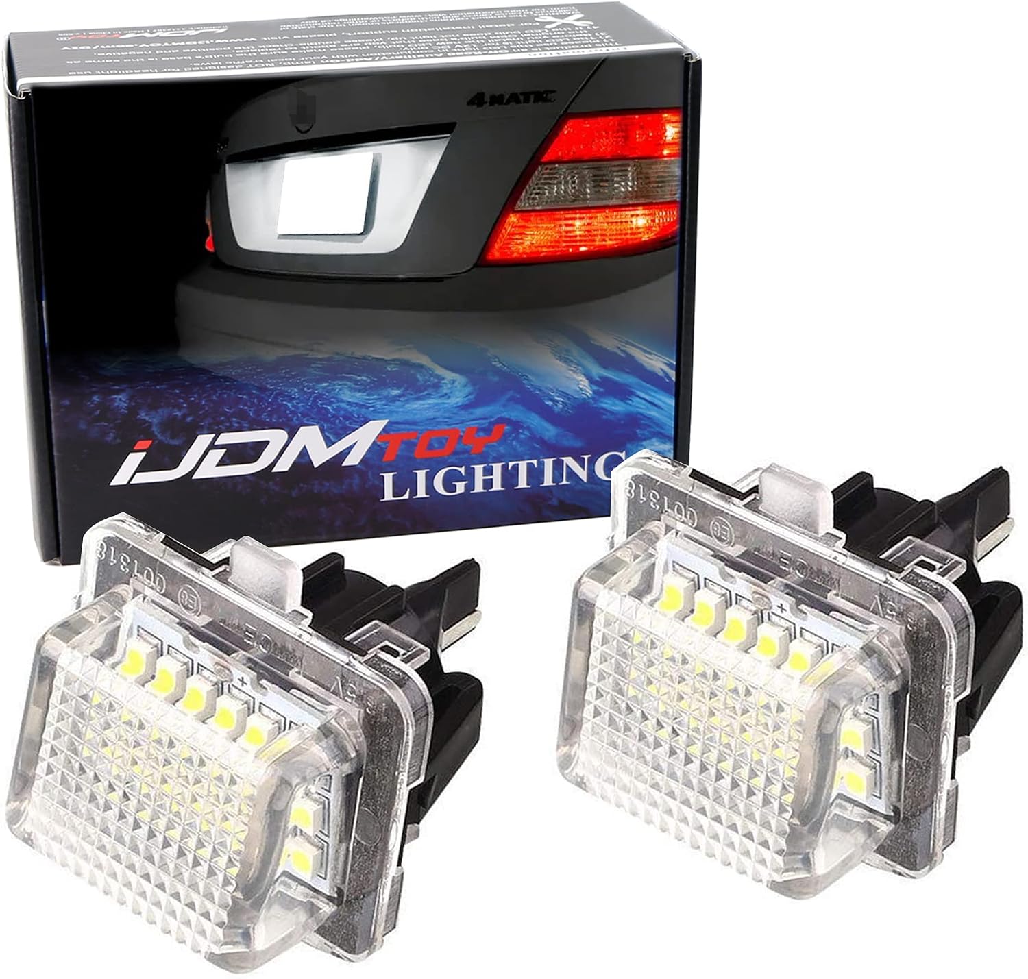 iJDMTOY OEM-Fit 3W Full LED License Plate Light Kit Compatible With ...